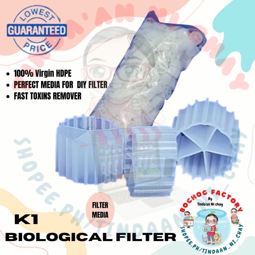 K1 50g Pack Biological Filter Media Clear Water Bio Filtration For Pond ...