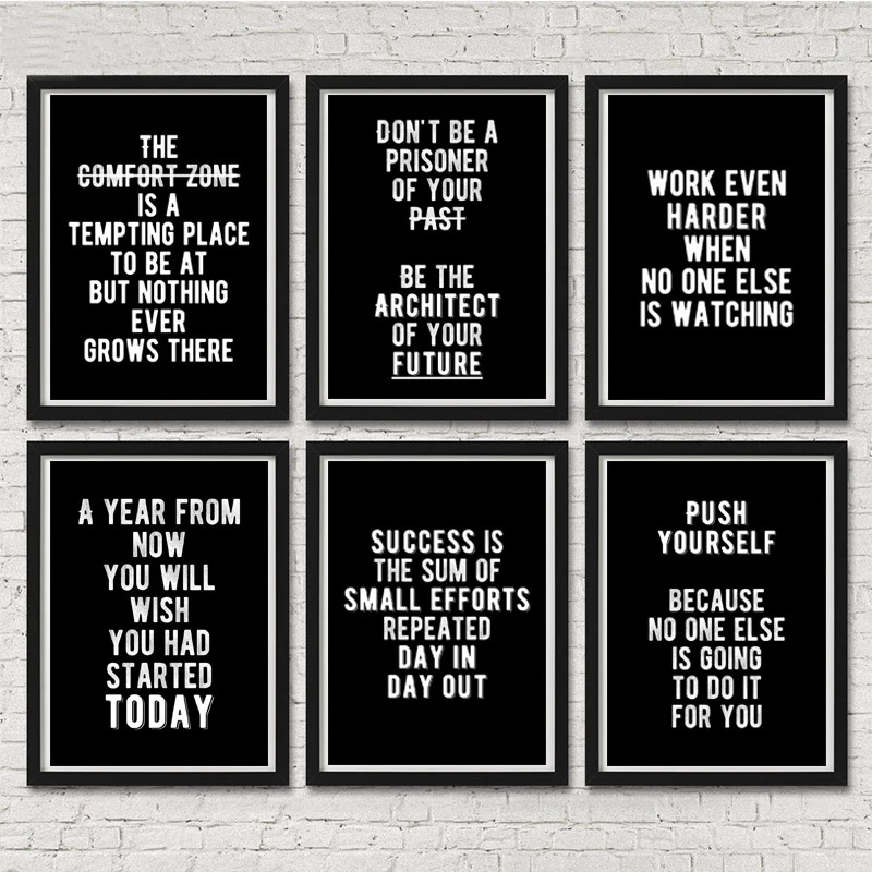 Modern Wall Art Motivational Posters and Prints Office Decor ...