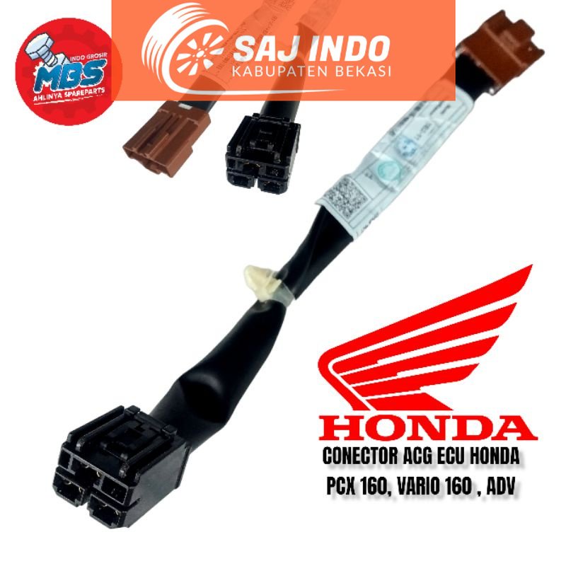 SAJ COMPUTER ECU CONTROL CABLE SOCKET ECG CONNECTOR HONDA VARIO 160 PVX ...