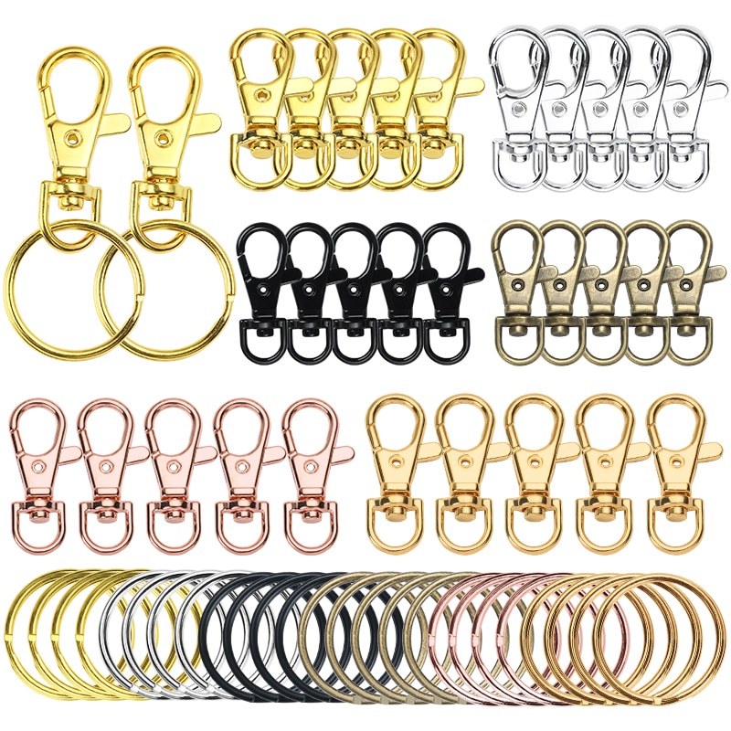 10PCS 23/32/36/38mm Lobster Clasp Keychain Hooks DIY Jewelry Making ...