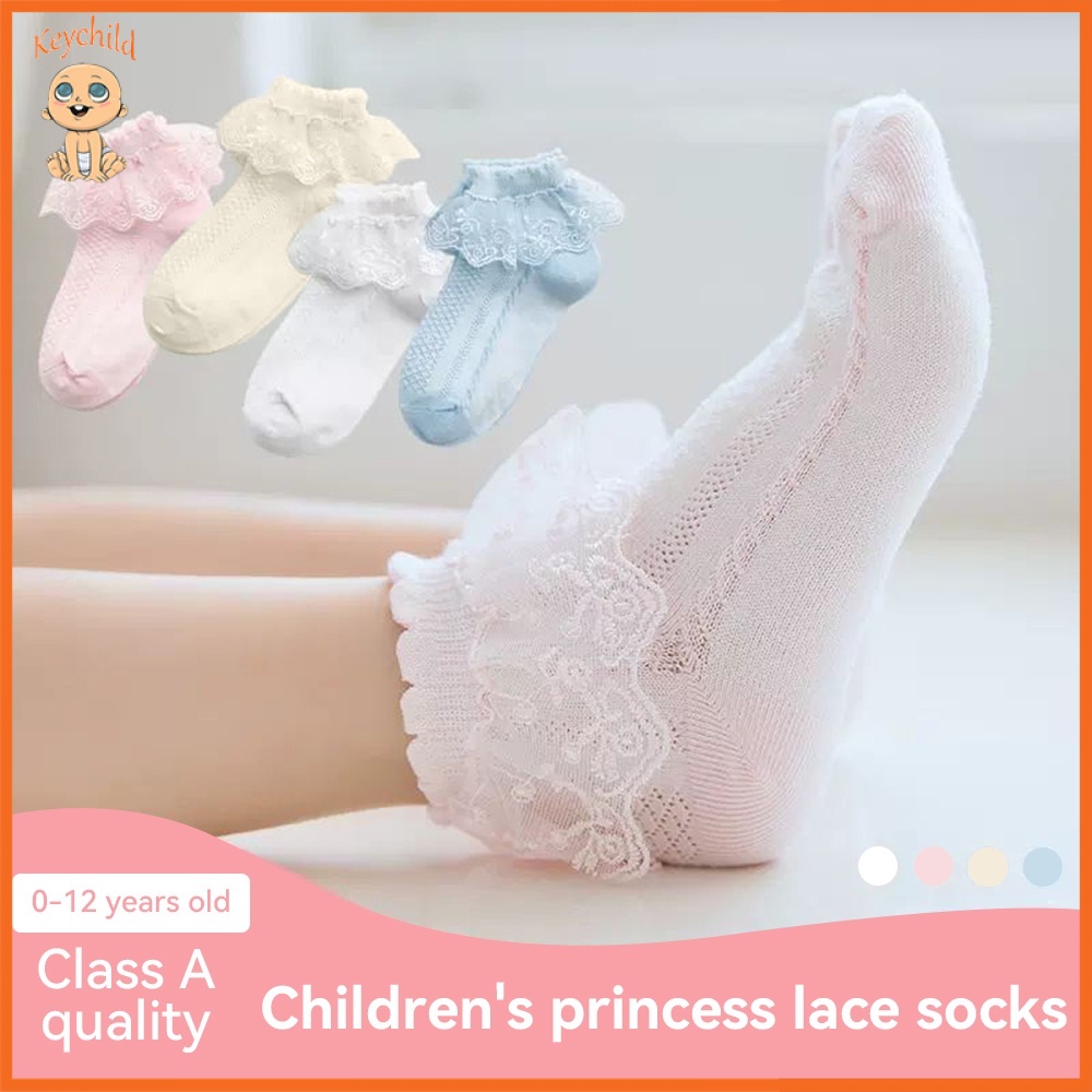 【COD】Lace Socks For Kids Girl Cute Lace Flower Newborn Baby Socks Soft ...