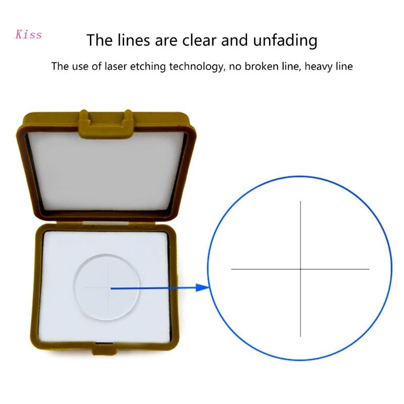 kiss 0.1mm Microscope Eyepiece Micrometer Concentric-Reticle Cross-Line ...