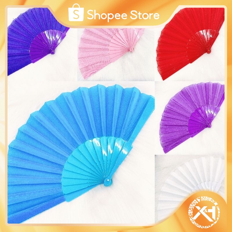 （COD）Color Flat Plastic Folding Fan Handheld Fan | Shopee Philippines