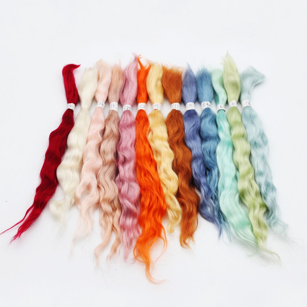 Imported combed mohair hair row cloth/BJD 1/6 doll hair bundle ob11 wig ...