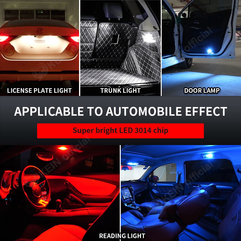 KEIN 2PCS Car Ceiling Dome Light T10 Led 31mm Festoon 28mm 36mm 39mm 41mm 194 C5W C10W C3W 3014 ...