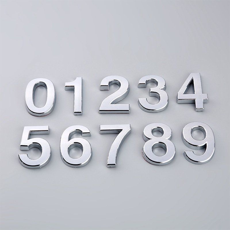3D 5cm Address Number Digits Numeral Plate Plaque Sign Sticker for Door ...