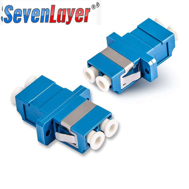Fiber optical Flange Coupler LC-LC Duplex Coupler Connector Single Mode Plastic duplex optical ...