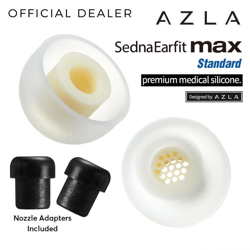 AZLA SednaEarfit MAX Standard Medical Silicone Eartips for Earbuds ...