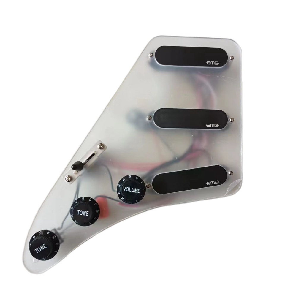 Upgrade Left-hand SSS transparent Pickguard Set EM G active Single coil ...