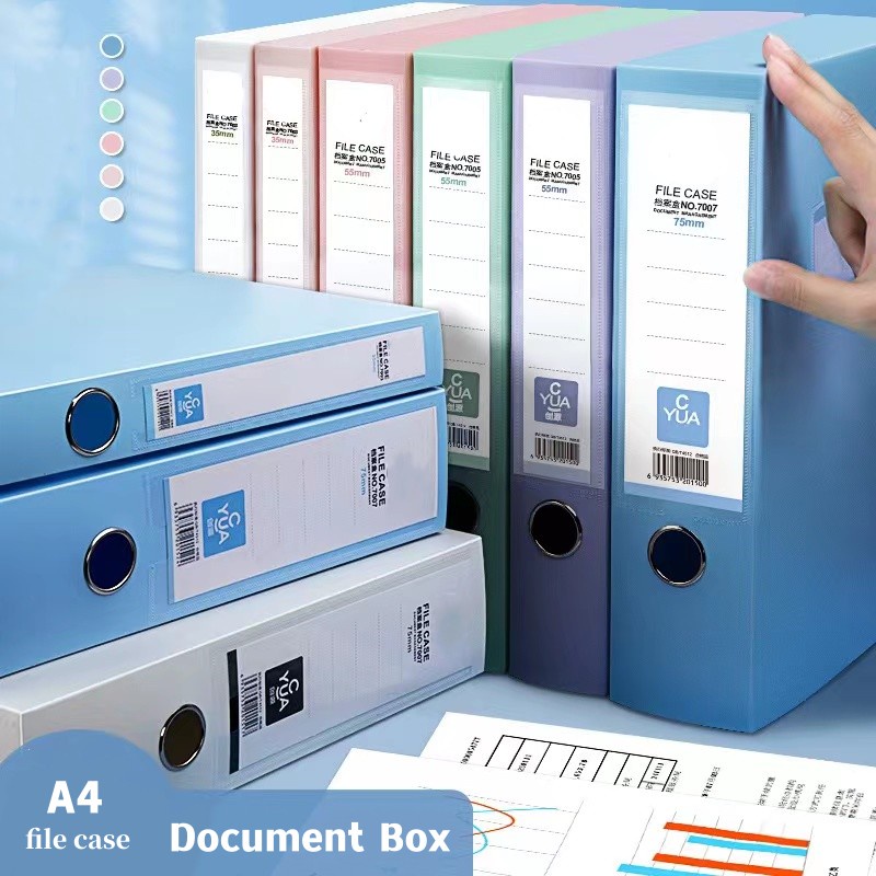 A4 File Boxes Plastic Archives Cases with Lid File Folder Organizer ...