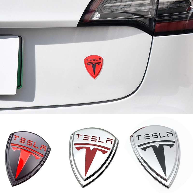 Metal Side Sticker for Car Tesla Logo Decoration Model 3 S X and ...