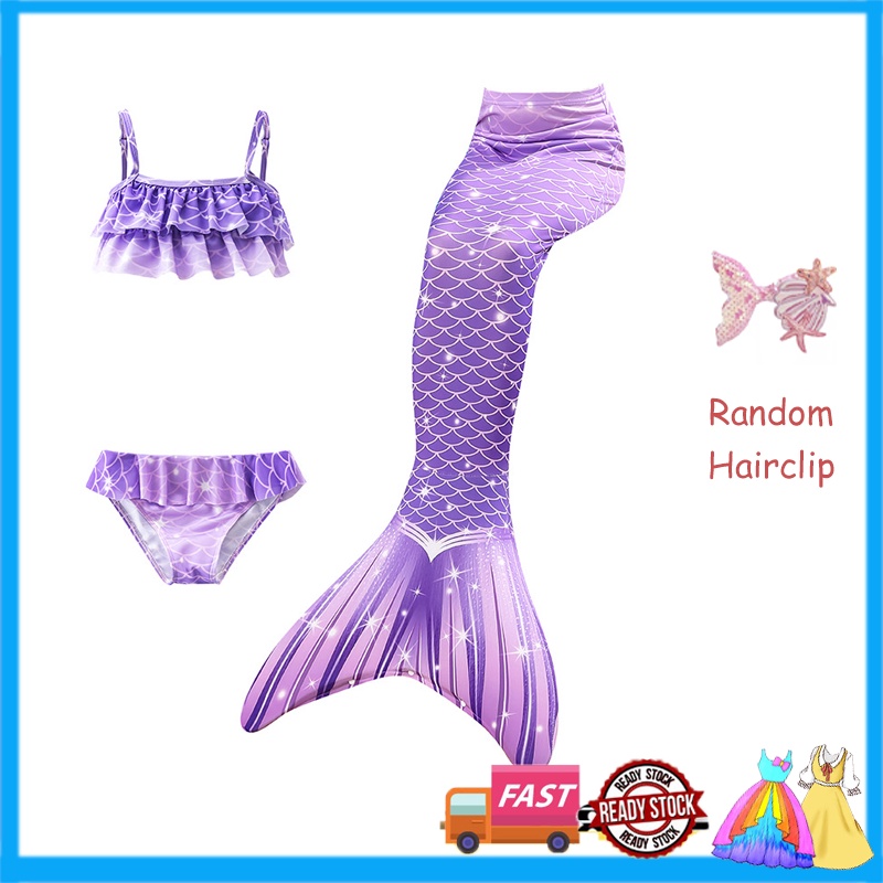 Girls Mermaid Tails Swimsuit Kids Mermaid Costumes Mermaid Dress ...