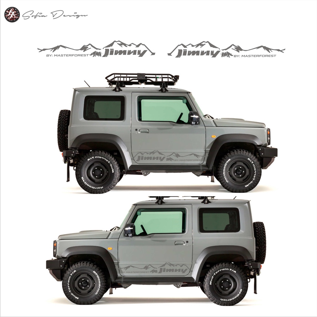 x2 Suzuki JIMNY Car Side Skirt Sticker Decals 2 pcs. (left & right ...