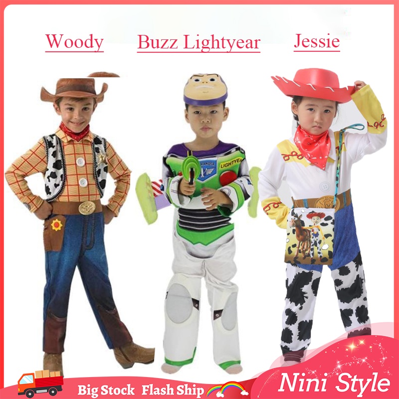 Toy Story 4 Boys Woody Buzz Lightyear Cosplay Costumes Fancy Kids ...