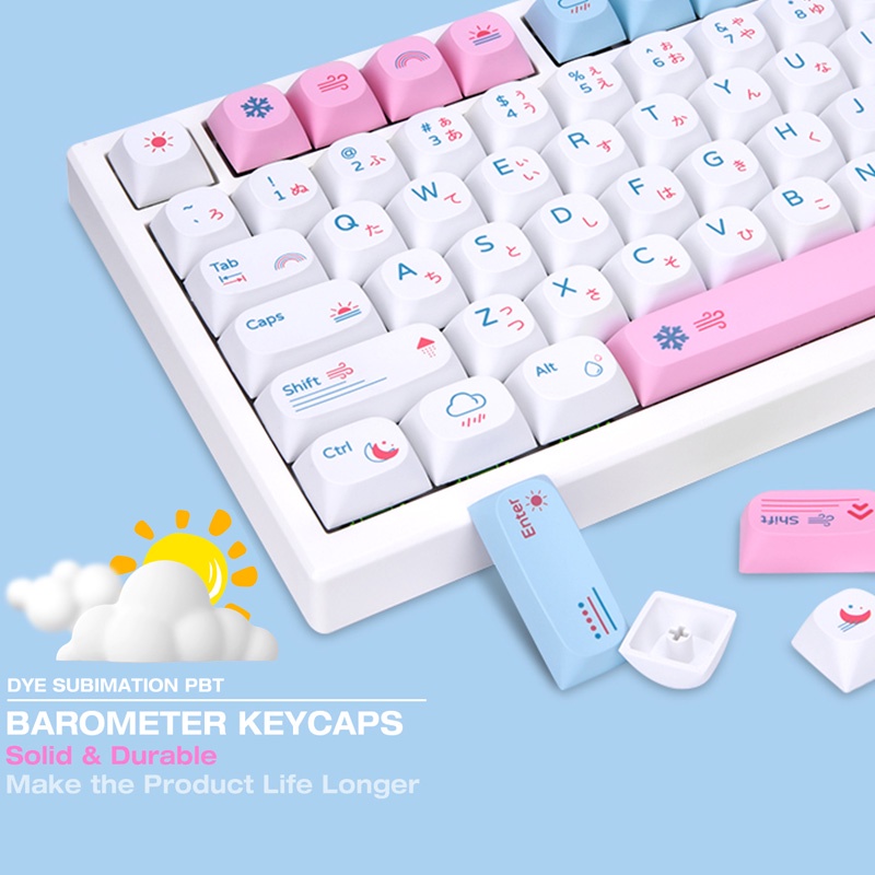 PBT Barometer Japanese Keycap Set 132Keys XDA Profile Dye-Sublimation ...