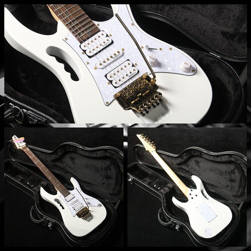 White Ibanez Steve Vai Signature Jem 7V Electric Guitar Tree of Life ...