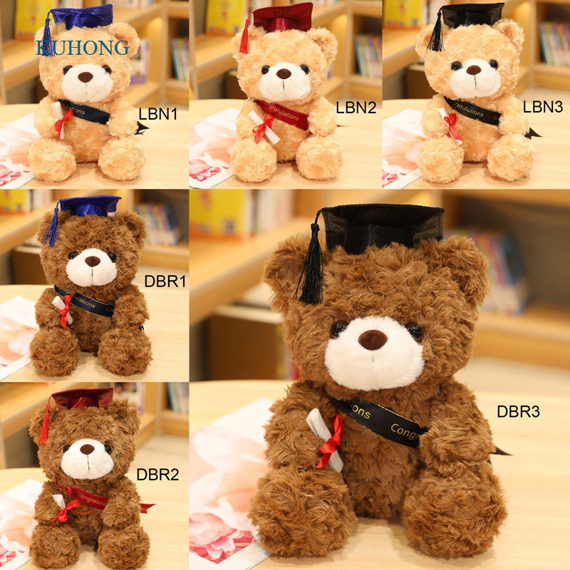KUHONG 23CM Graduation Gift Stuffed Bear Class Of 2023 Graduation Gift ...