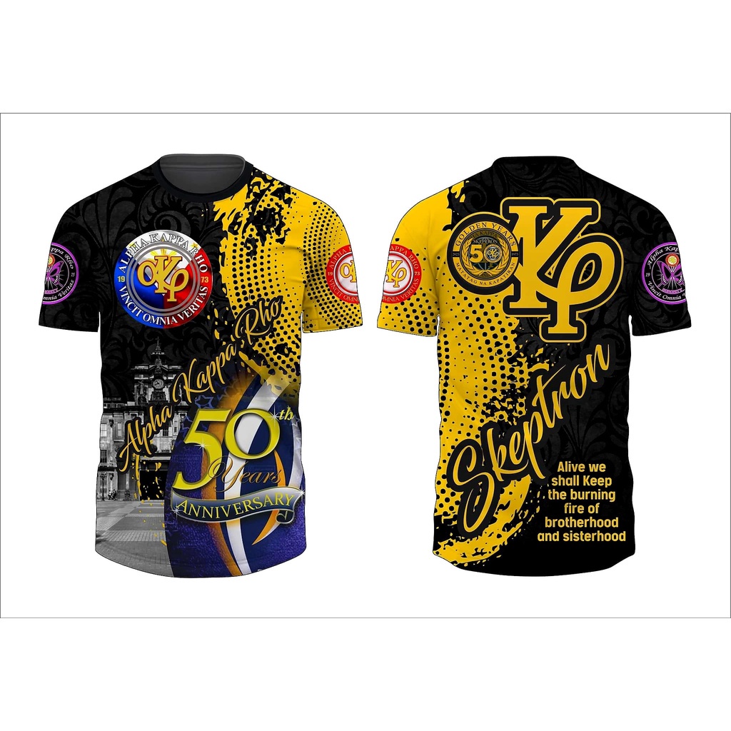AKP T-Shirt 50th Anniversary 1973 Alpha Kappa Rho Full Sublimation Frat ...