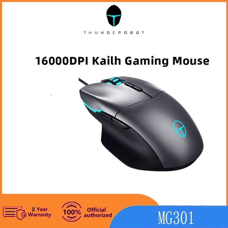 THUNDEROBOT MG301 Gaming Mouse Wired Adjustable DPI16000 RGB Macro ...