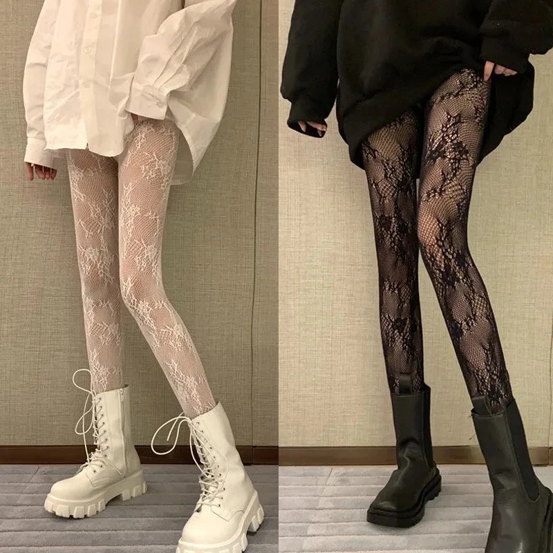Lolita Hollow Fishnet Stockings/ FASHION Base Pantyhose/ Retro Japanese ...