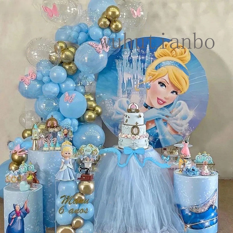 54pcs Disney Princess Cinderella Theme Birthday Party Balloon Set ...