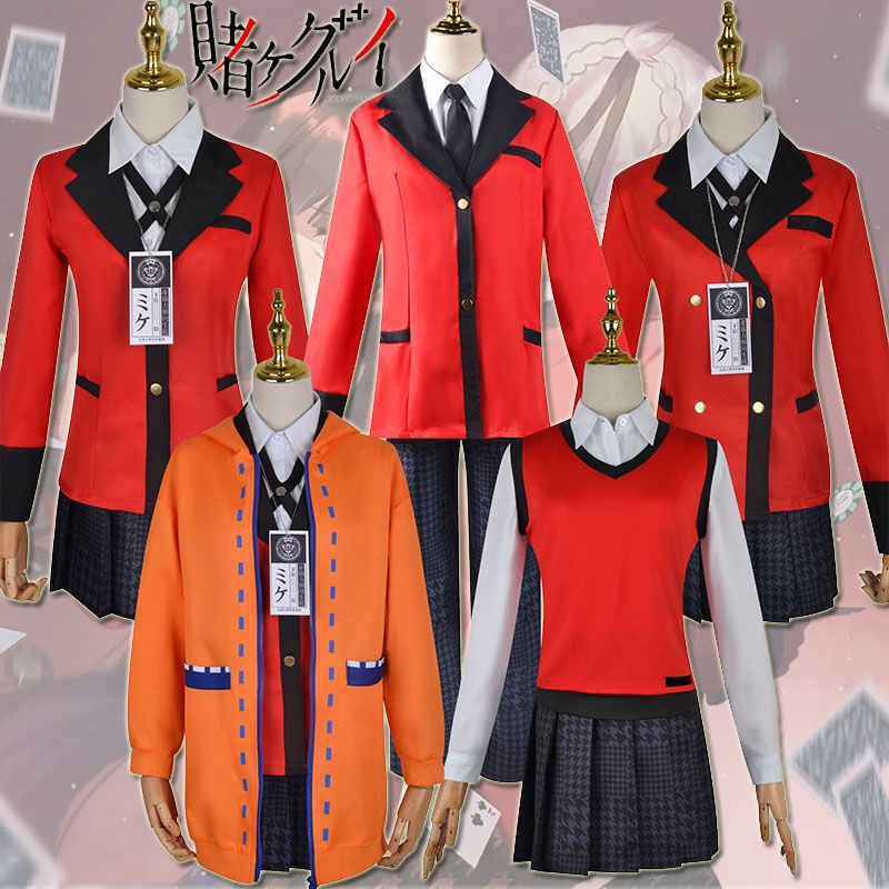 KAKEGURUI Jabami Yumeko Kirari Cosplay Costumes Uniforms Suits Full Set ...