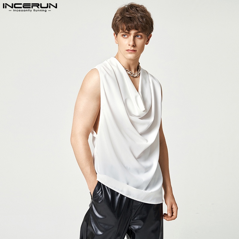 INCERUN Swing neck plain casual vest | Shopee Philippines