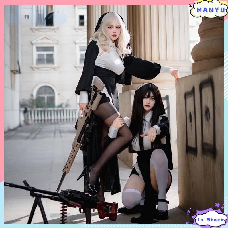 Nuns Cos Ghost Nuns Cos chowbie Sexy Split Cross-dressing Tight Halloween Nuns Costume TikTok ...