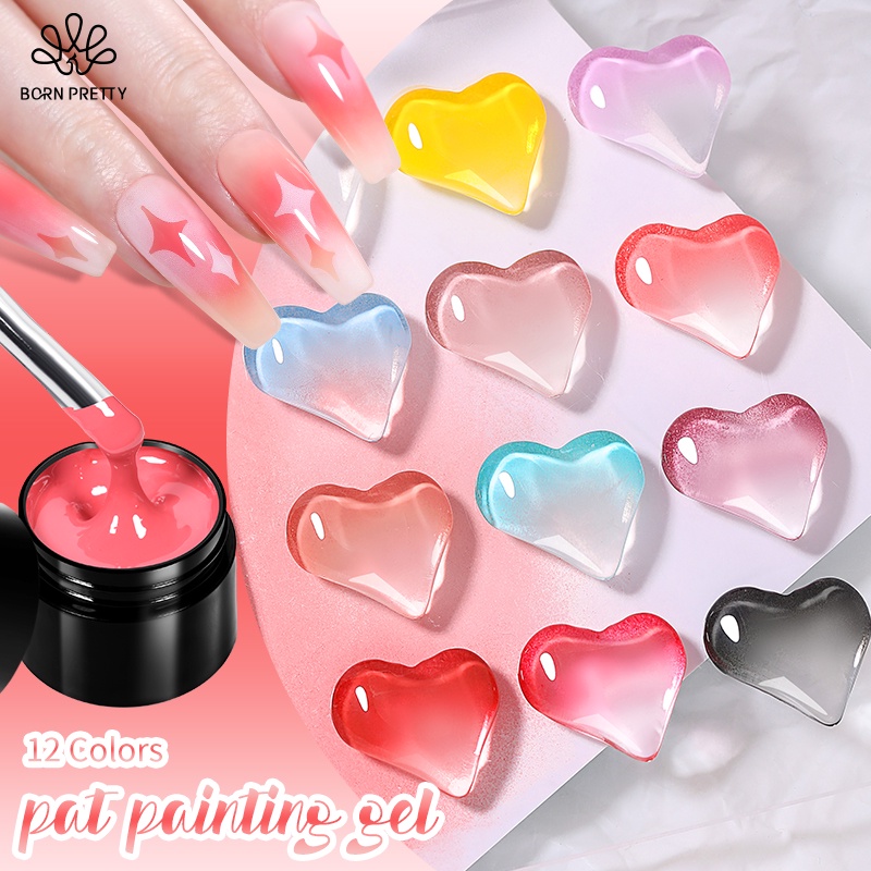 BORN PRETTY Pat Paint Gel Polish Nail Art Gradient Soak Off UV LED Nail ...