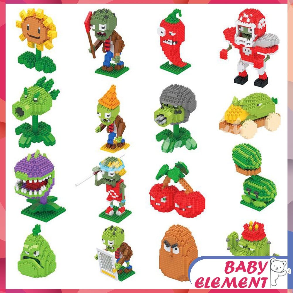 Nano Blcocks Plants Vs Zombies Building Blocks Peashooter Sunflower Fun ...