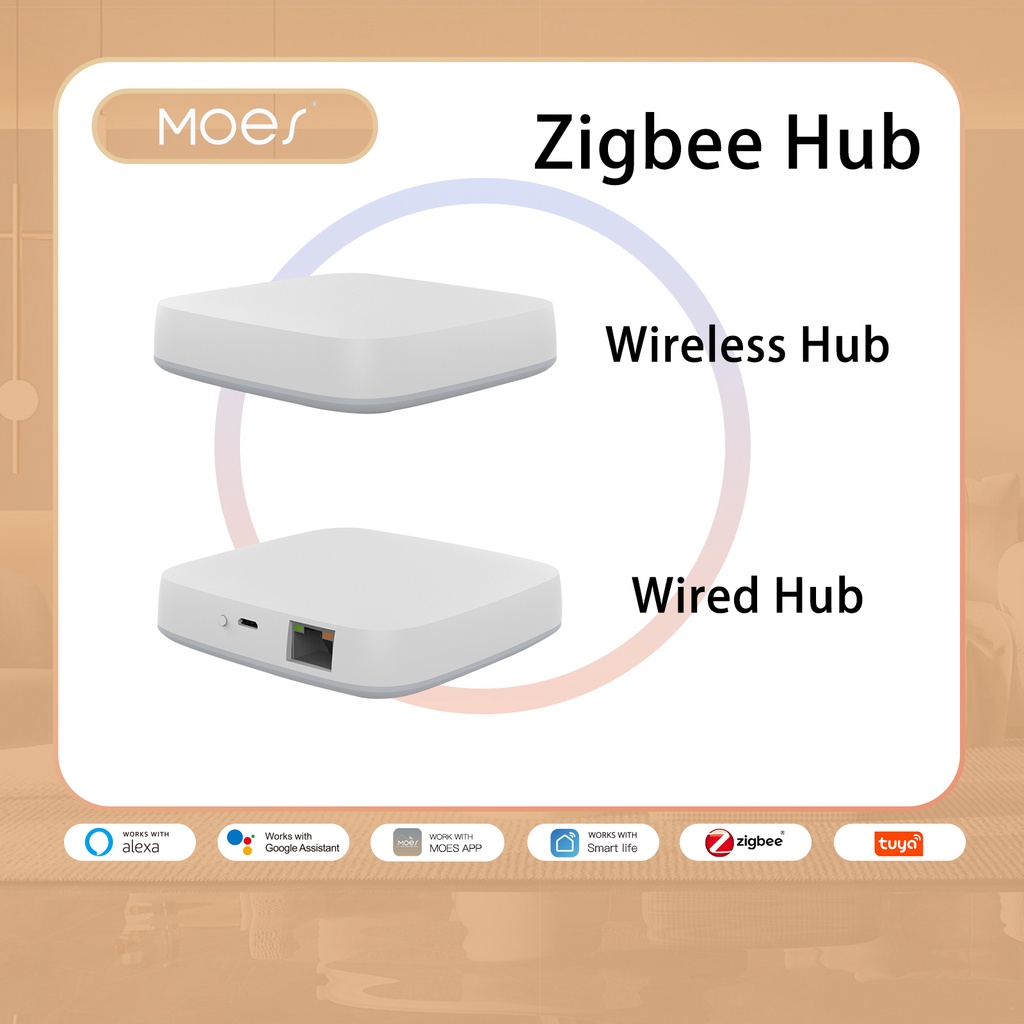 MOES Tuya ZigBee 3.0 Smart Gateway Hub Smart Home Bridge Smart Life APP Wireless Remote ...