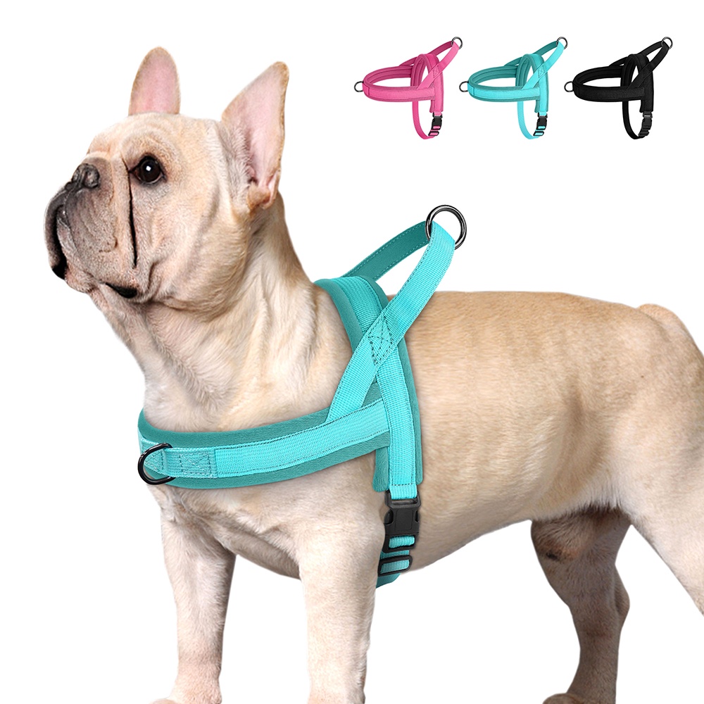 No Pull Dog Harness Adjustable Comfortable Soft Padded Strap Vest Front ...