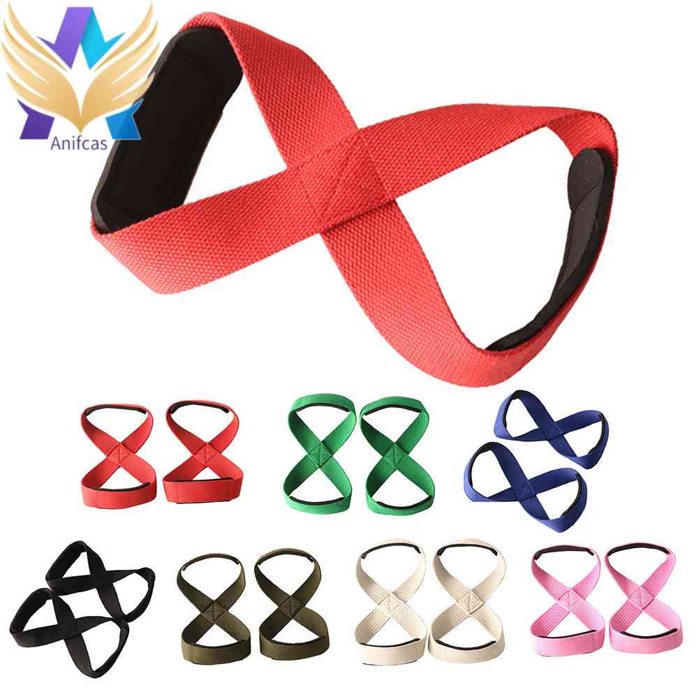Padded Figure 8 Deadlift Training Straps Durable Pull-Ups Straps for ...