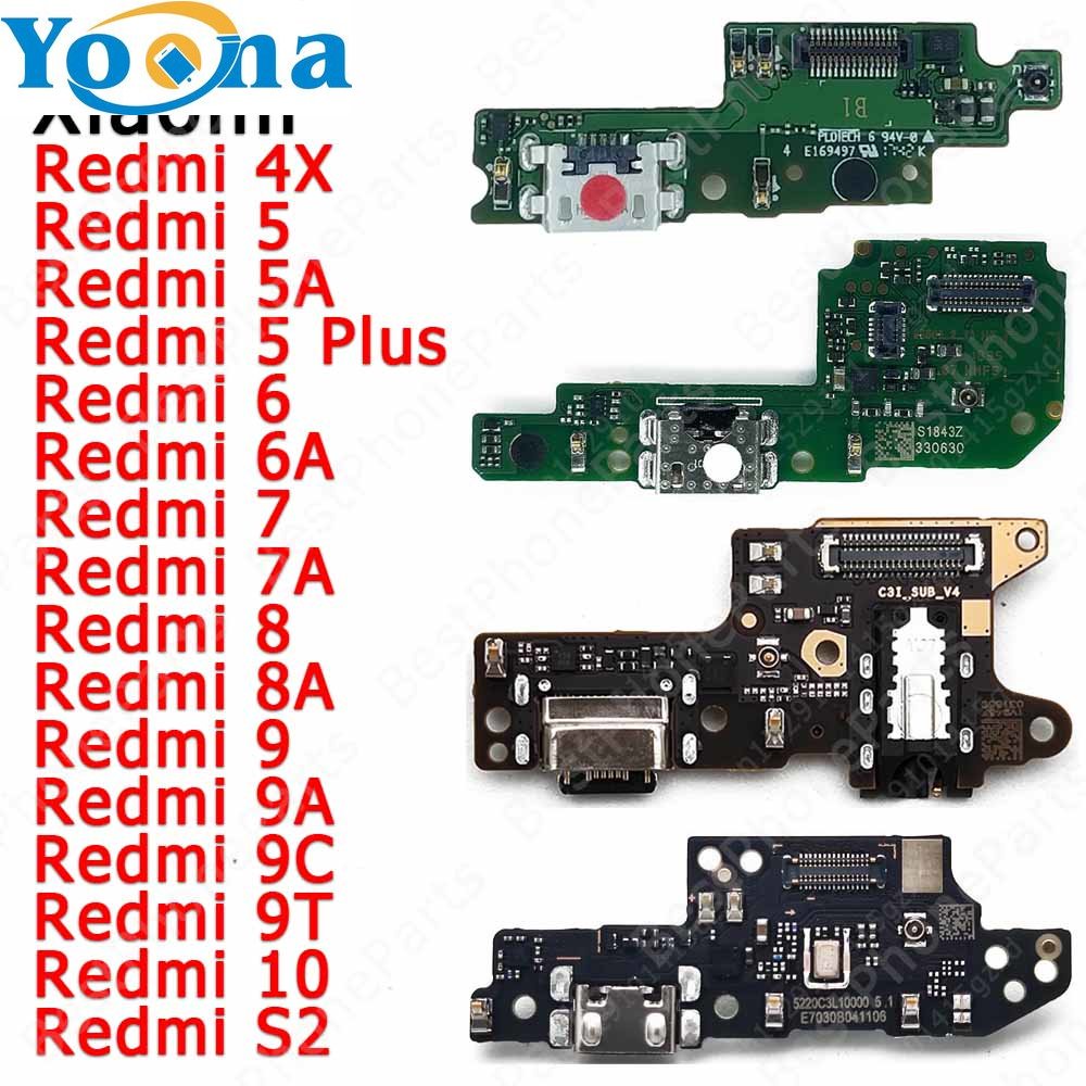 Charge Board For Redmi 10 9 9A 9C 9T 8 8A 7 7A 6 6A 5 Plus 5A 4X S2 Pro ...