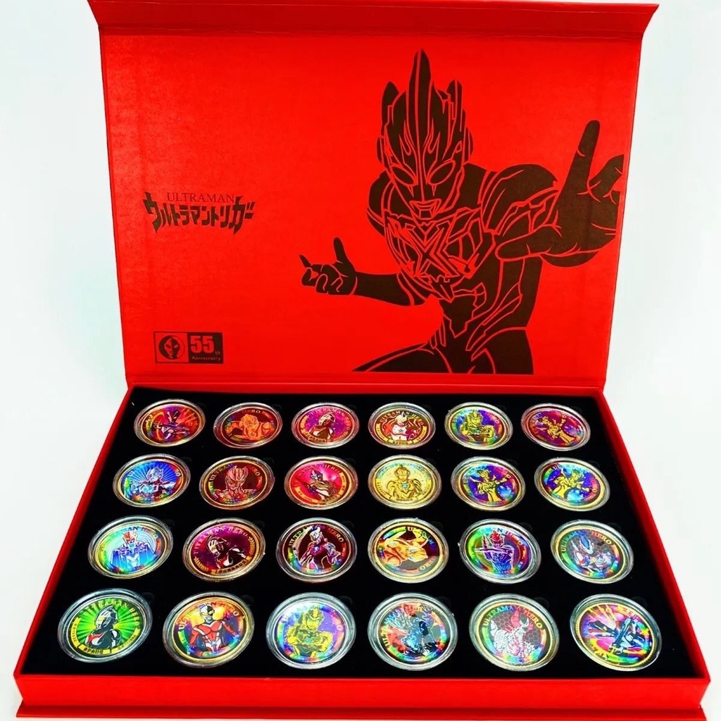 Children's Day Gift Full Set 24 Items Ultraman Commemorative Coin Box ...