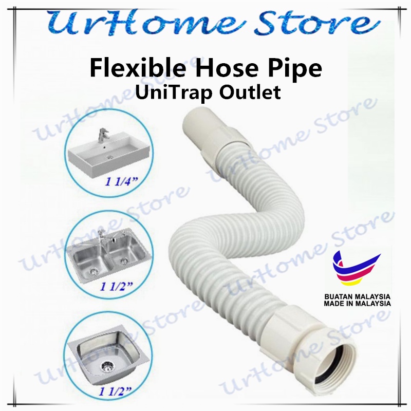 Flexible Tube Hose Pipe Unitrap Outlet pvc for Sink Drain Waste 1 1/4 ...