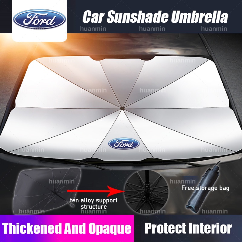 [Upgrade Opaque] Car Sun Shade Umbrella Foldable Car Parasol Windshield ...