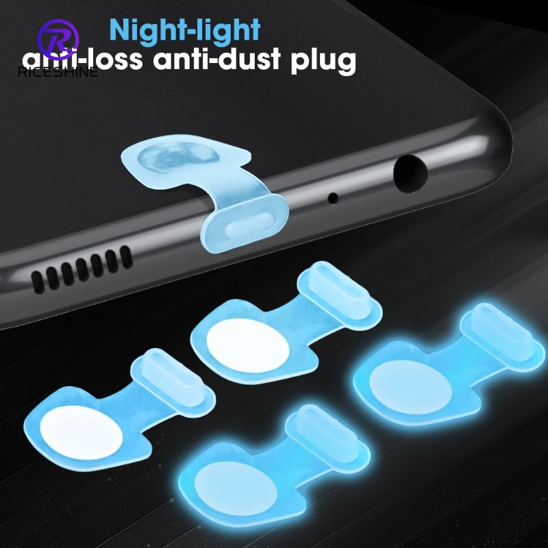 Luminous Anti-lost Dust Plug/ Charging Port Protector Type-C Silicone ...