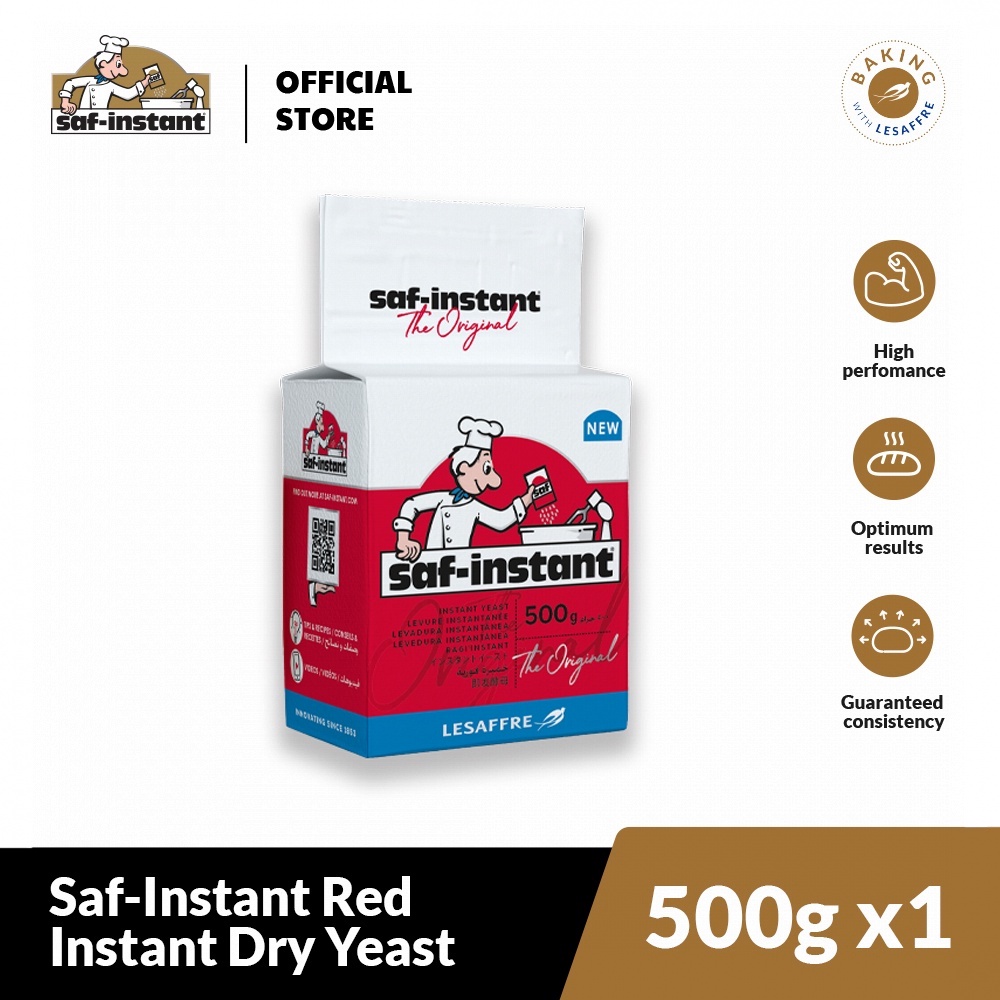 Lesaffre Saf-Instant Red Instant Dry Yeast 500g Great For Pizza Dough ...