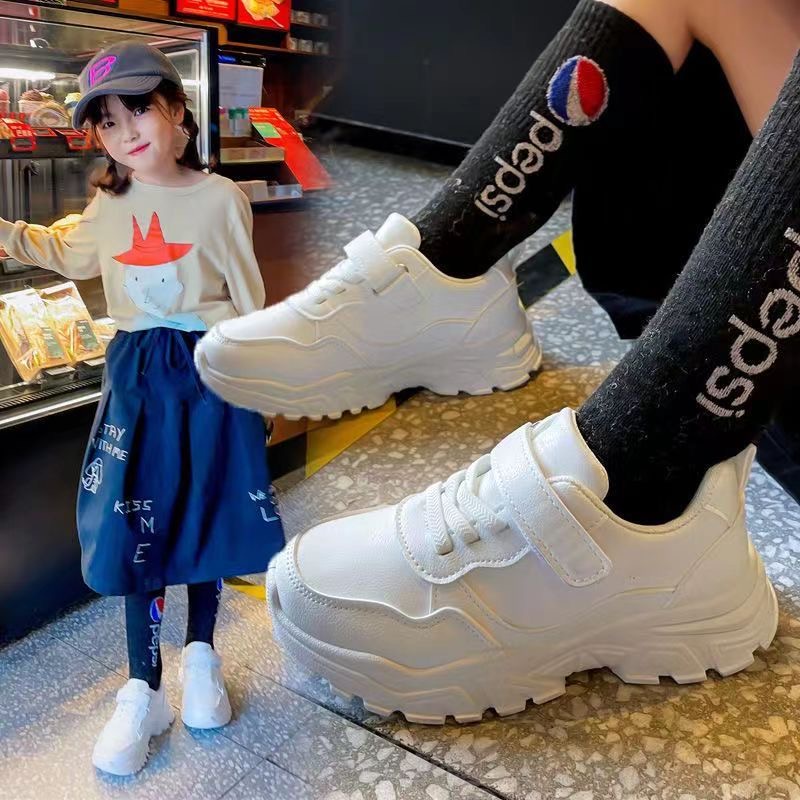 Kids White Sneakers for Girls Children Walking Sport Shoes for Boys ...