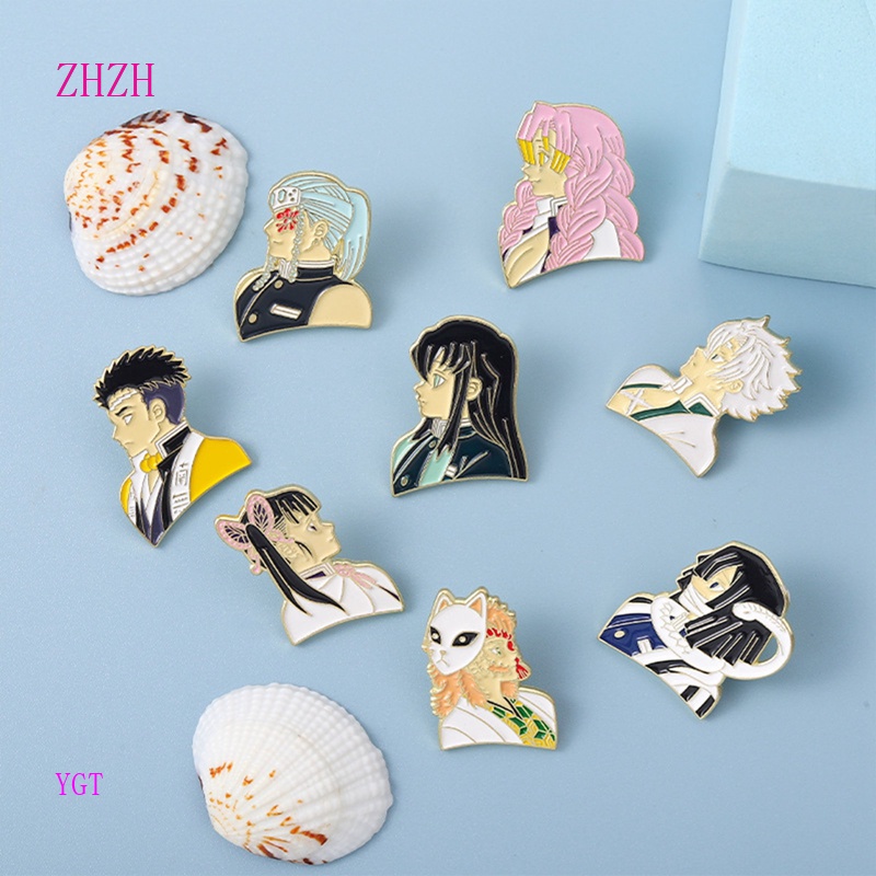 ZHZH Demon Slayer Enamel Pins Uzui Tengen Himejima Kyoumei Brooches ...