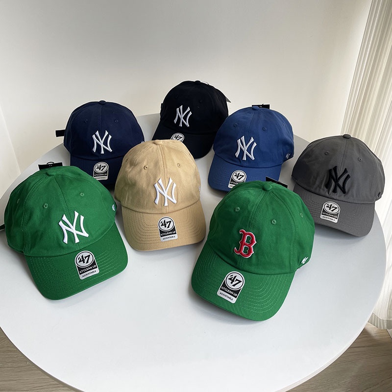 MLB embroidery Korean style baseball cap 47 NY LA outdoor hat | Shopee ...