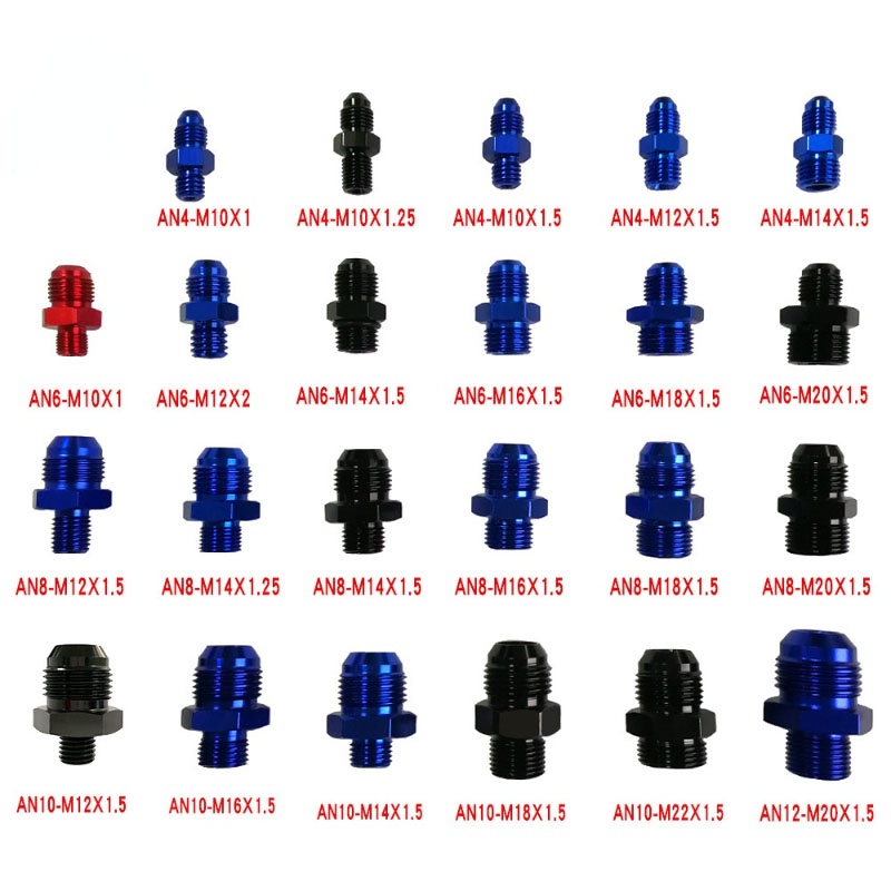 Universal AN4 AN6 AN8 AN10 AN12 Thread Straight Metric Fuel Oil Air ...