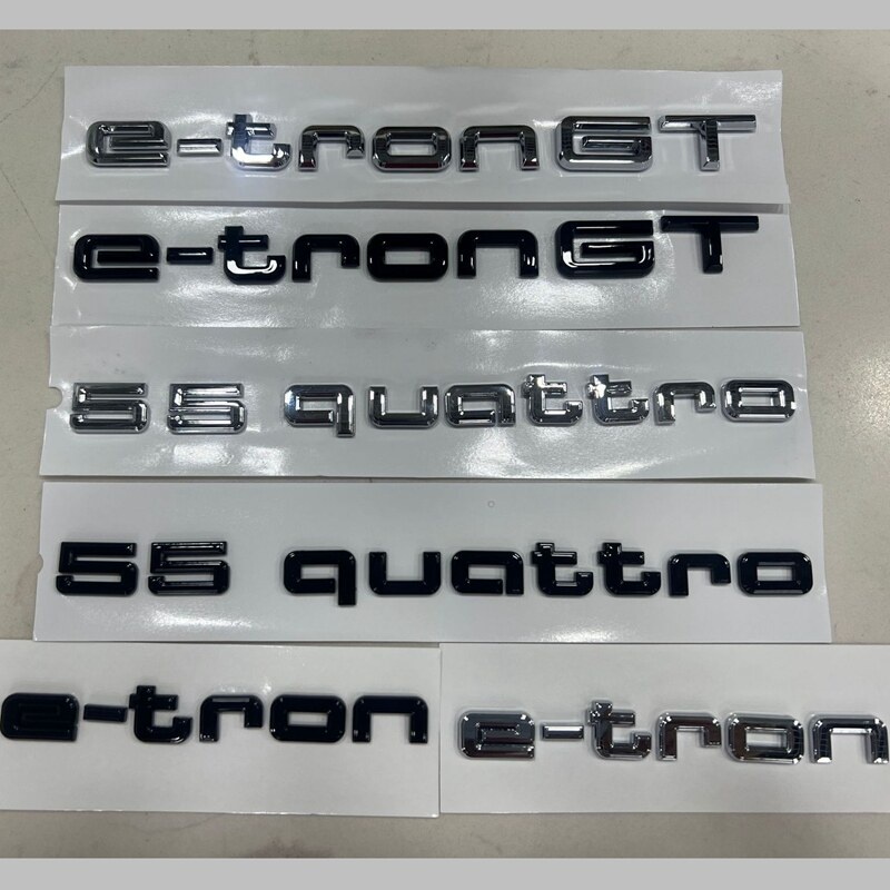 For Audi 55 quattro e-tron GT letter logo New energy electric car ...