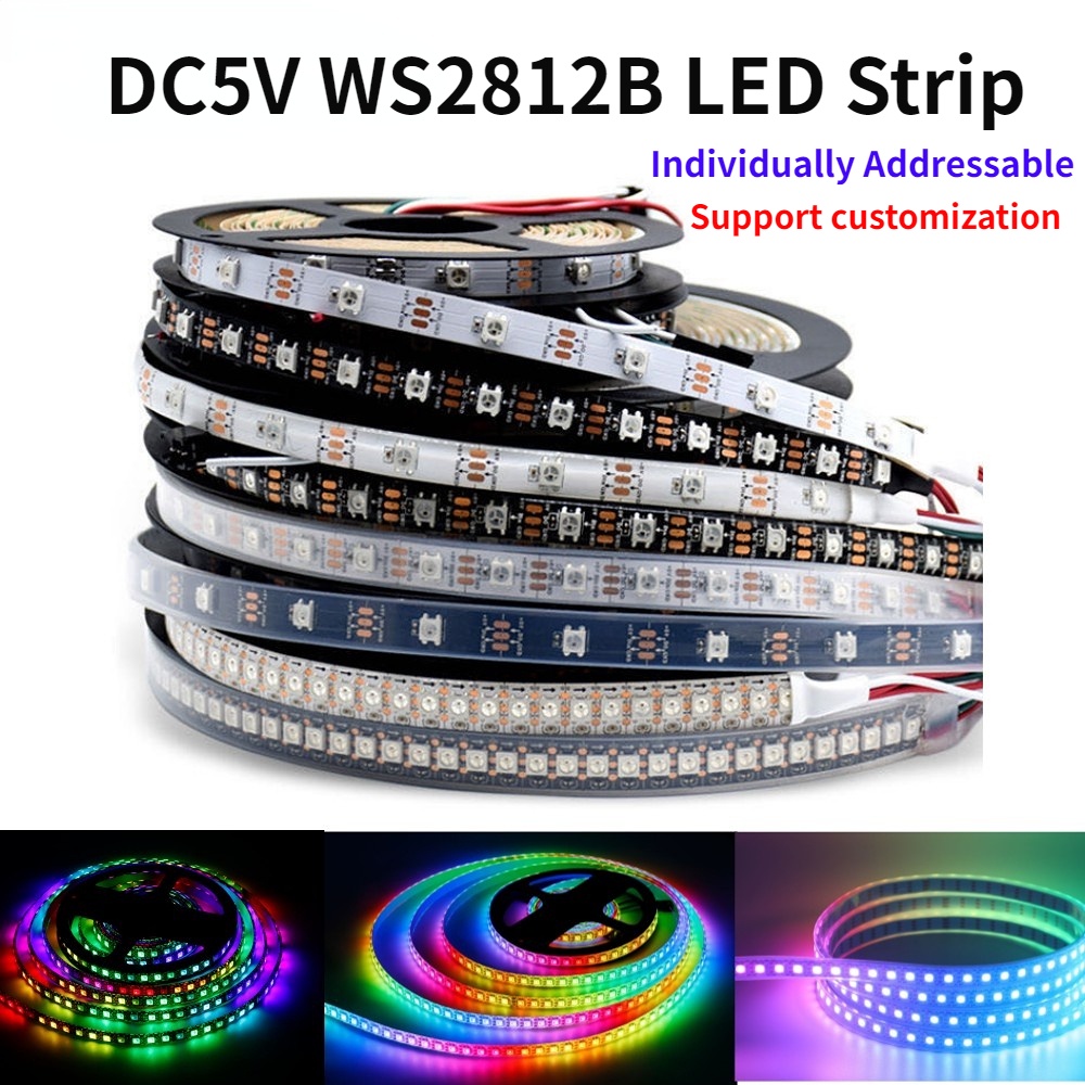New DC5V WS2812B Led Strip Individually Addressable 5050 RGB WS2812 ...