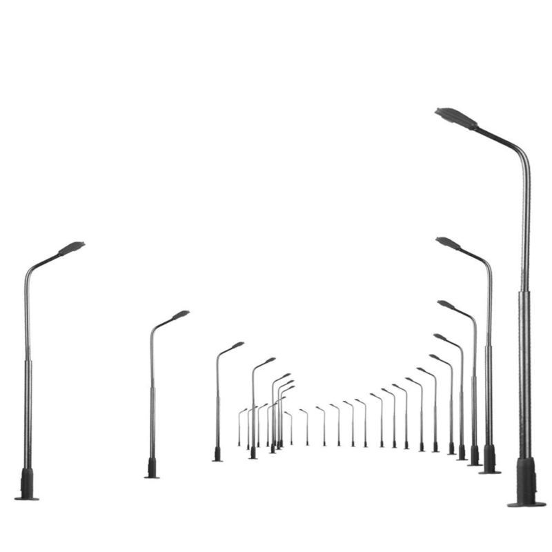 【KK0323】10pcs 1:150 Model Railway Train Lamp Post Street Lights LED DIY ...