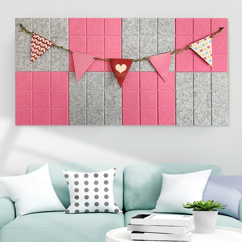 COD DIY Grid Felt Background Board Nordic Square Bulletin Cork Board ...