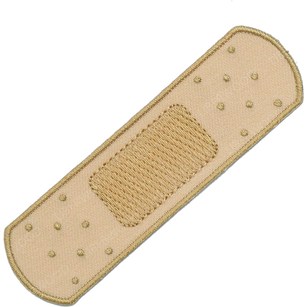 1PCS False Band Aid Bandage Strip Embroidery Cloth Patch with Hook Loop ...