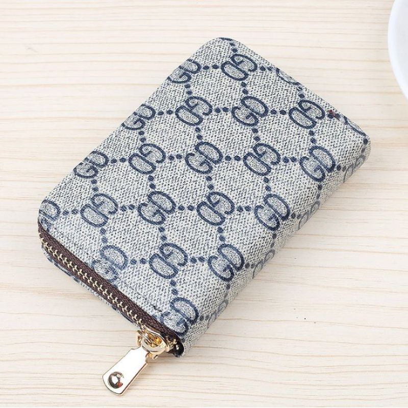 Striped wallet, hand-held wallet, zipper wallet with many card ...