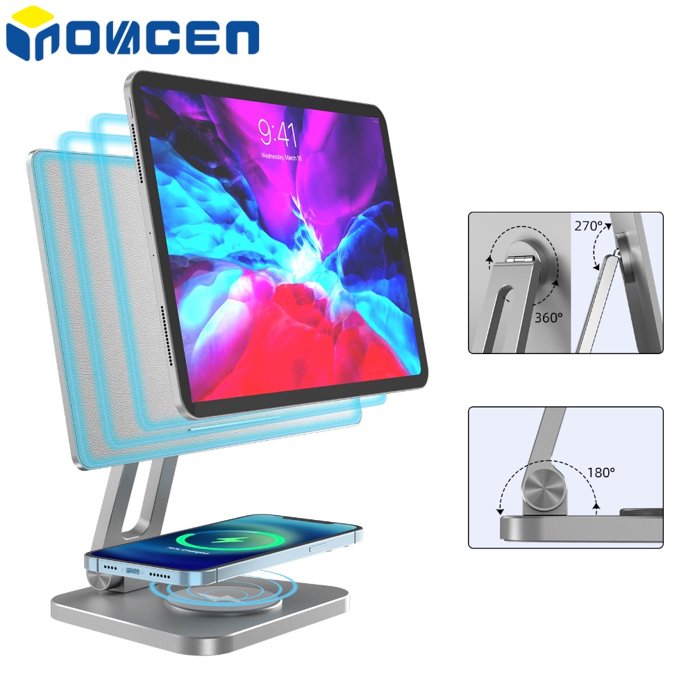 INOVAGEN Float Magnetic Tablet Stand Mt28 / 15w Wireless Charging 360 ...